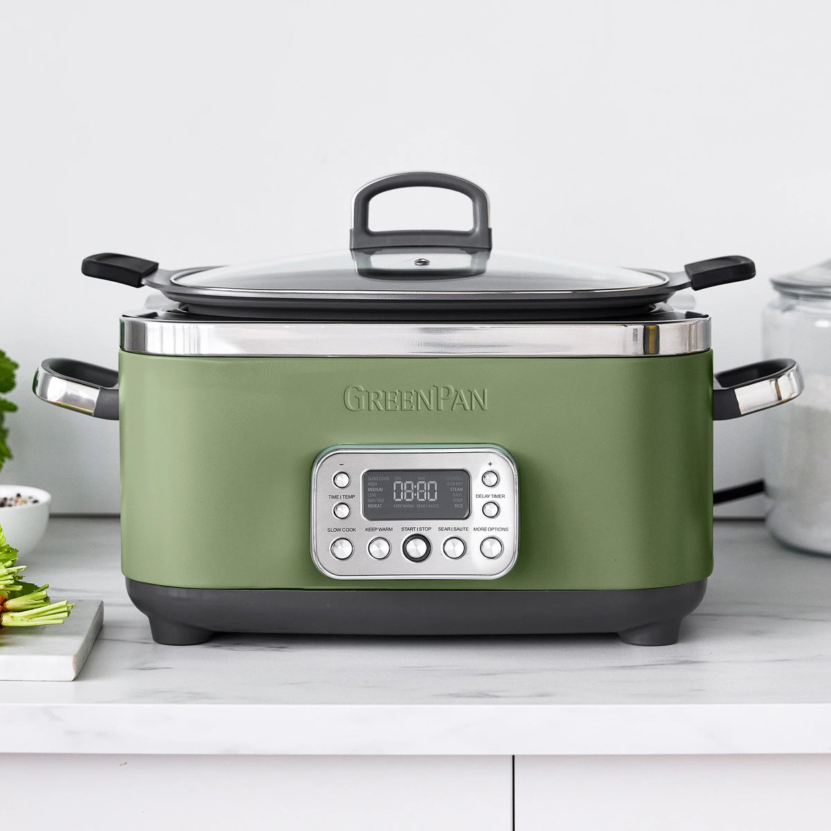 GreenPan | Elite 14-in-1 6-Quart Slow Cooker, Sage — Athens Cooks
